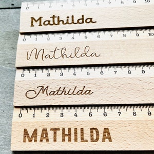 Wooden Ruler Engraved Personalized With Font of Your Choice - Etsy