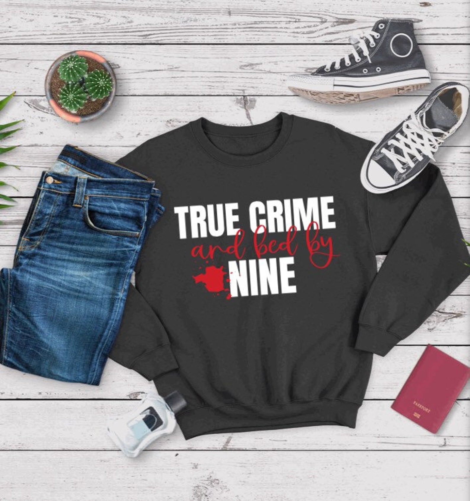 Womens Sweatshirts Gift for Her True Crime Sweater True Crime Addict ...