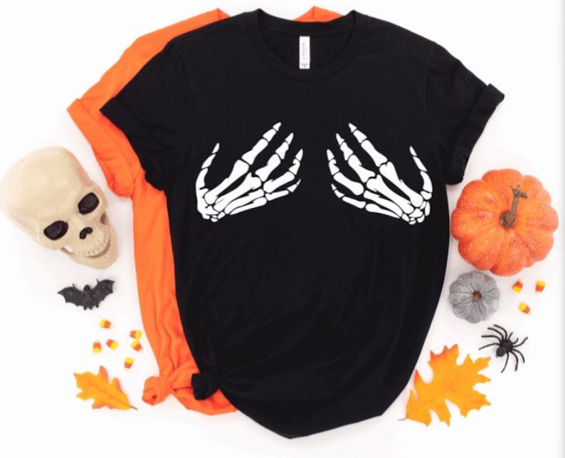 Skeleton Hands Shirt Skeleton Hand Bra Hand Bra Shirt Etsy