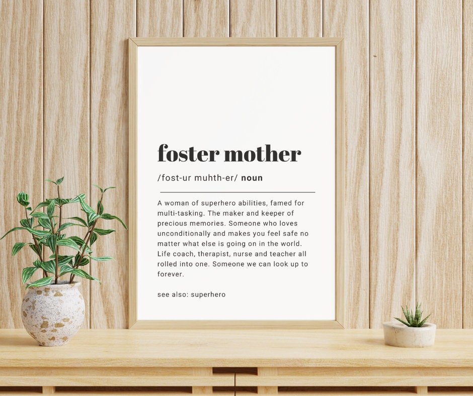Foster Mum Definition DIGITAL Wall Art Print, Mothers Day Gifts, Foster ...