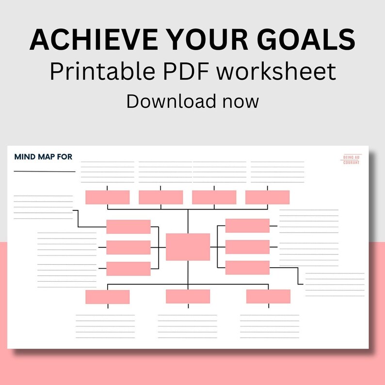 Mind Map Planner Template Printable & Digital Business Mind Map ...