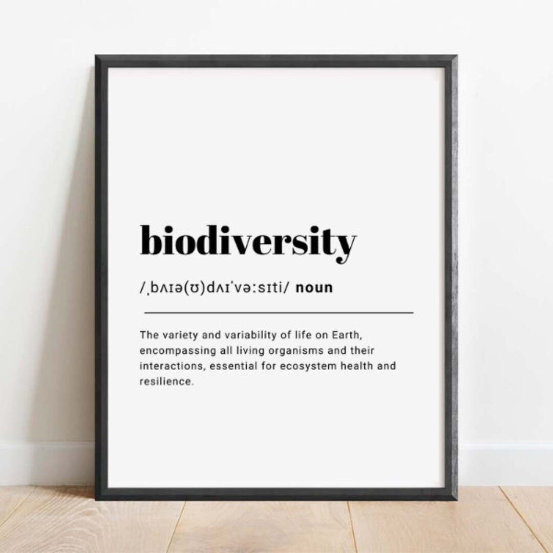 Biodiversity Wall Art Print - Definition Wall Print - Nature Print ...