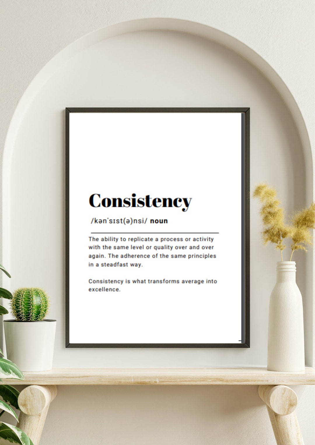 CONSISTENCY DEFINITION PRINT | Wall Art Print | Consistency Print ...