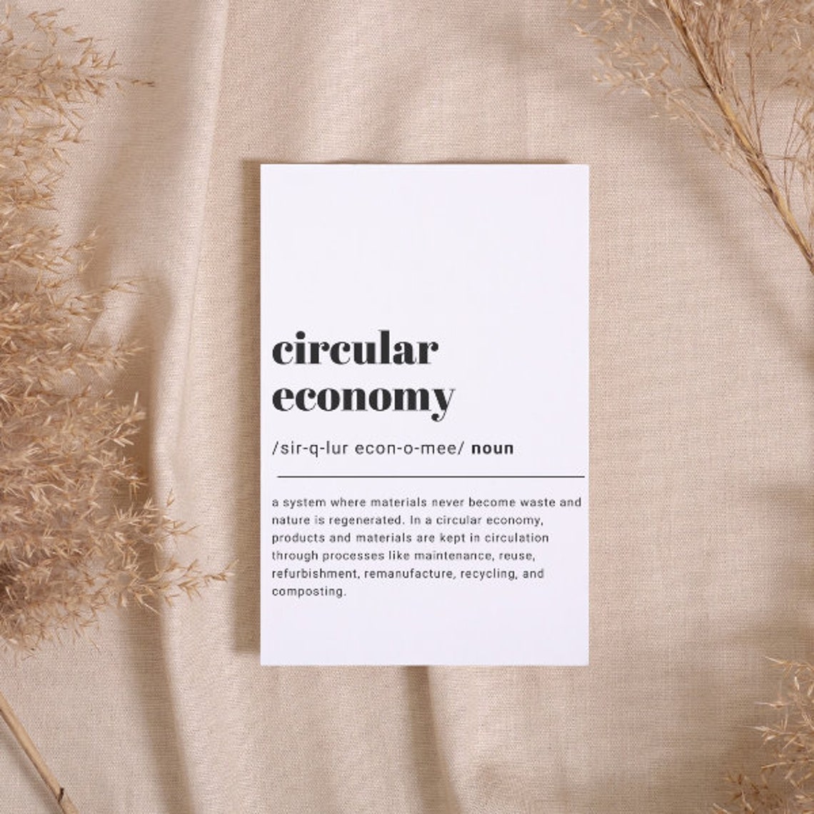 Circular Economy Wall Art Print - Definition Wall Print - Definition ...