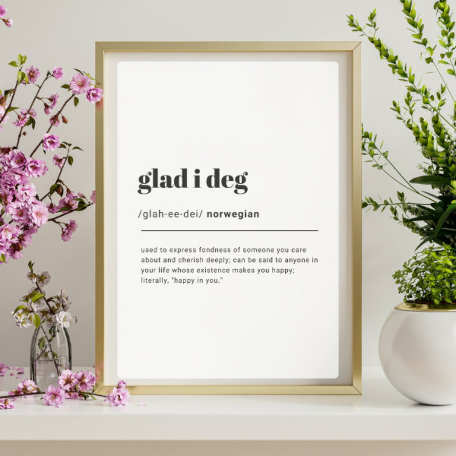 Glad I Deg Norwegian DIGITAL Definition Print, Hygge Print, Norway ...