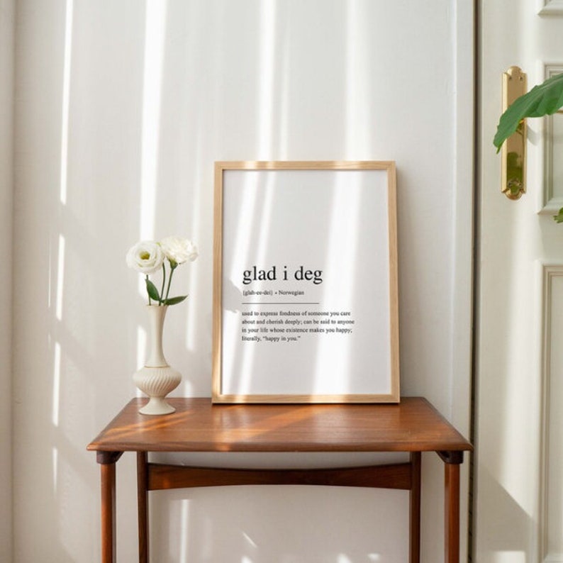 Glad I Deg Norwegian DIGITAL Definition Print, Hygge Print, Norway ...