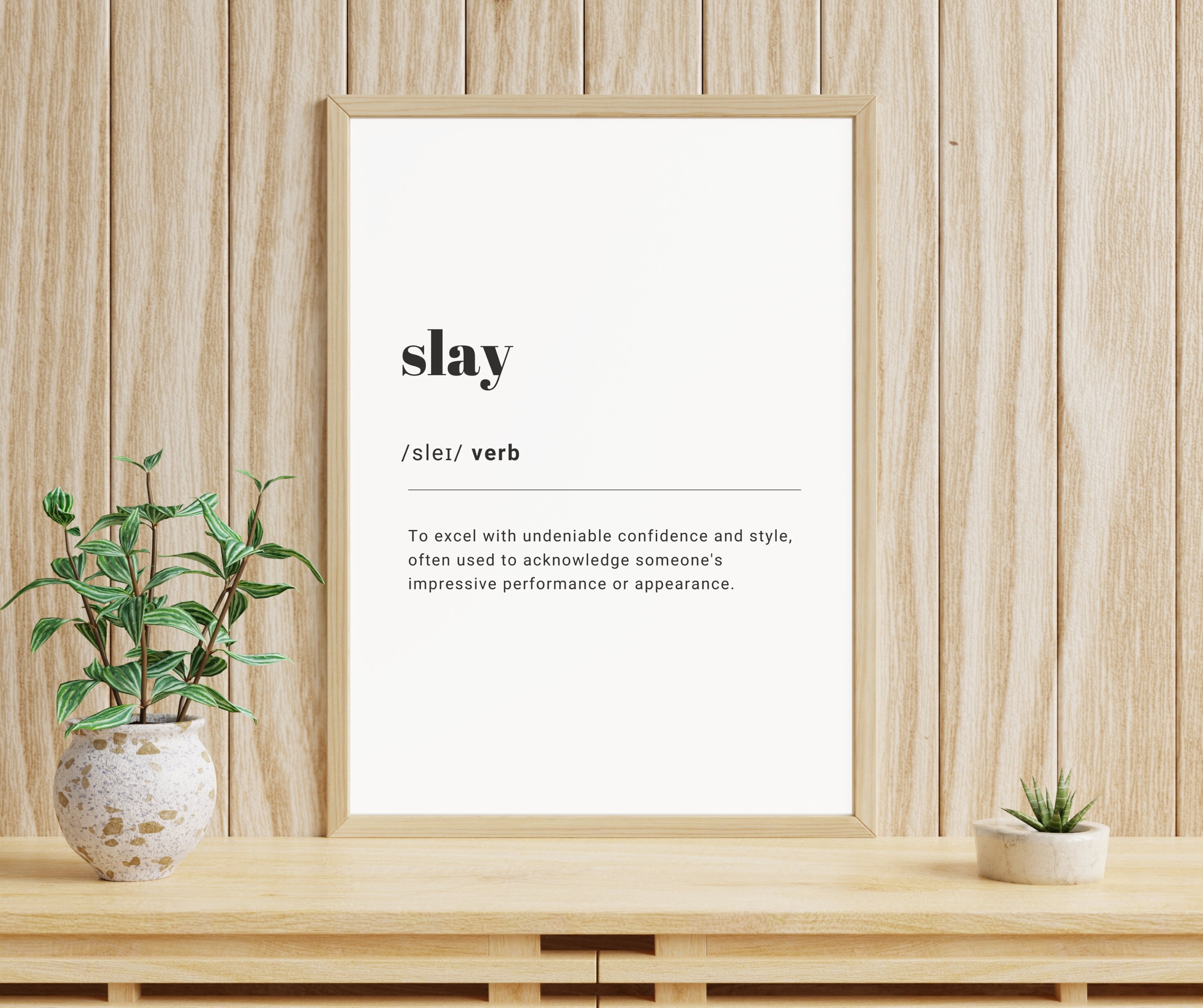 Slay Definition Print, DIGITAL Print, Dictionary Poster, Quote Wall Art ...