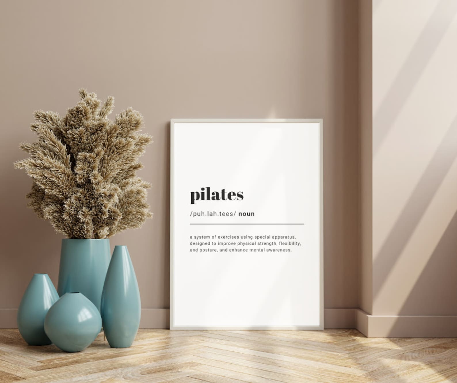 Pilates Definition Print, Dictionary Poster, Quote Wall Art, Pilates ...