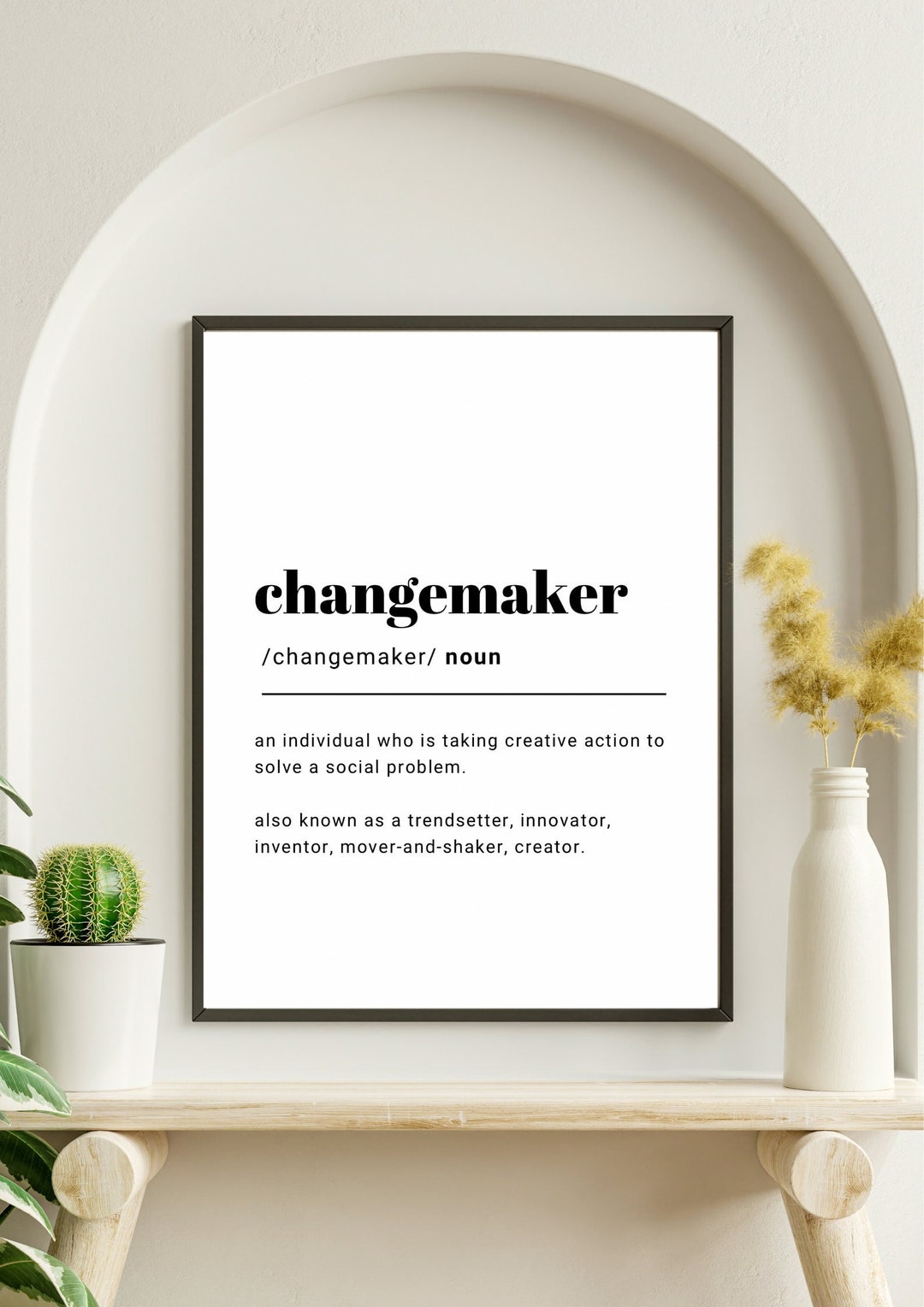 CHANGEMAKER DEFINITION PRINT | Wall Art Print | Consistency Print ...