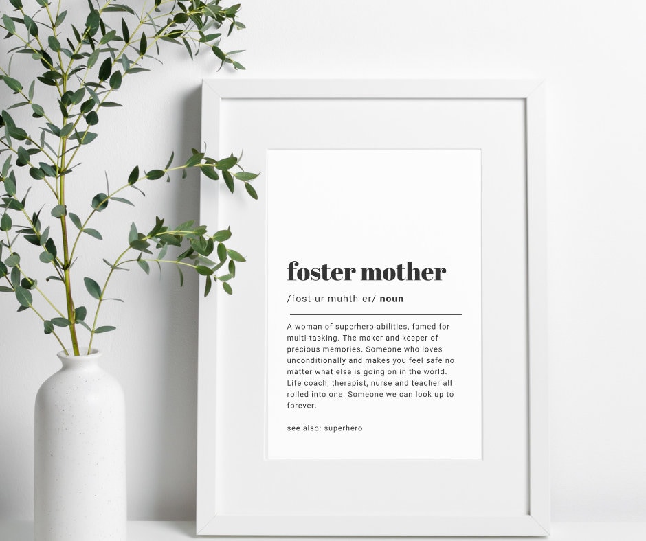 Foster Mum Definition DIGITAL Wall Art Print, Mothers Day Gifts, Foster ...