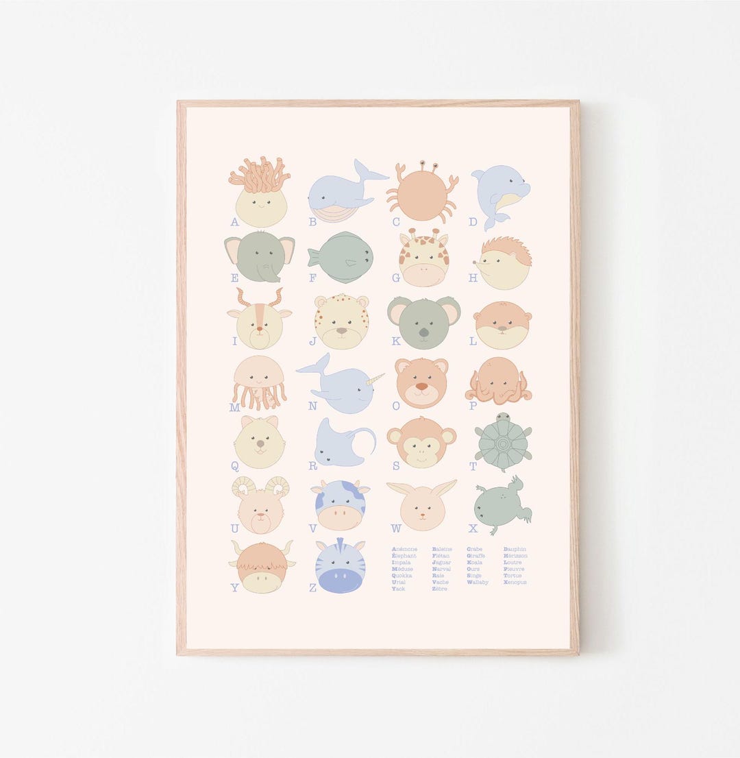 Animal Alphabet - Illustration - Etsy