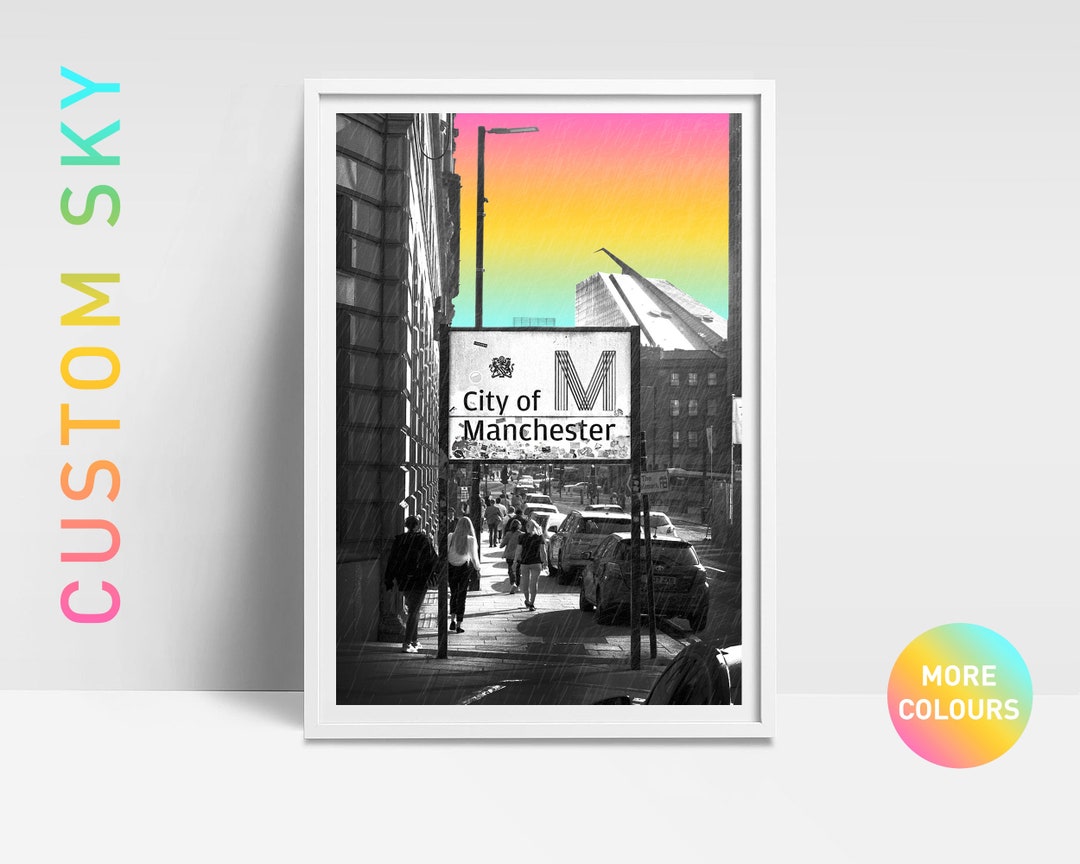 City of Manchester Sign Print MCR Sign Print Custom Manchester Poster ...