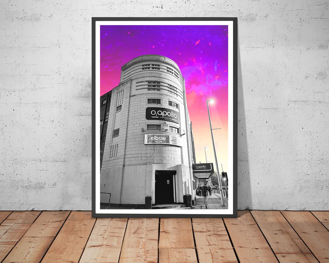 O2 Apollo Print Apollo Theatre Manchester Music Manchester Print ...