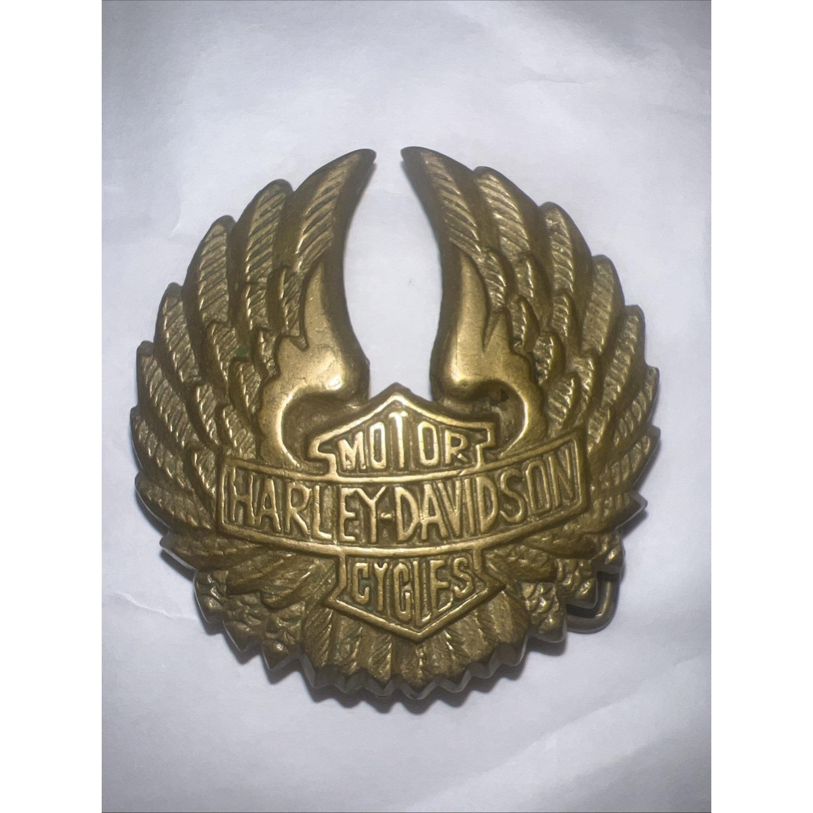 Harley-davidson Motorcycles Eagle Wings Cutout Solid Brass Belt Buckle ...