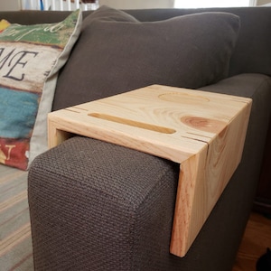 Handmade Wooden Couch Arm Table. Custom. Sofa Arm Table. Sofa Arm Tray ...