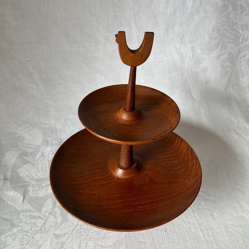 Stig Sandkvist Teak Cake Stand. Made in Sweden in the - Etsy