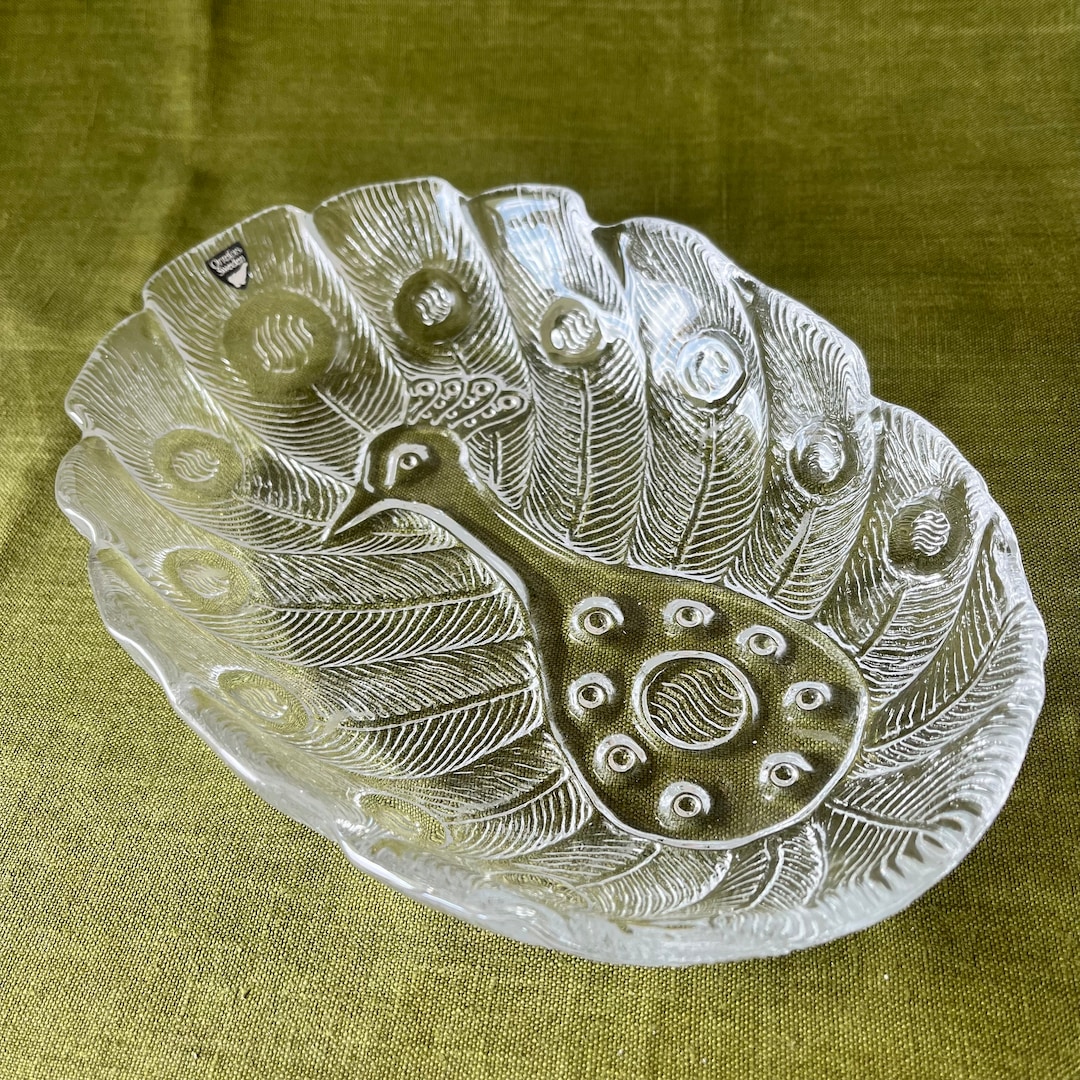 Oval Serving Plate From Swedish Orrefors Glassware. Clear Glass Plate ...
