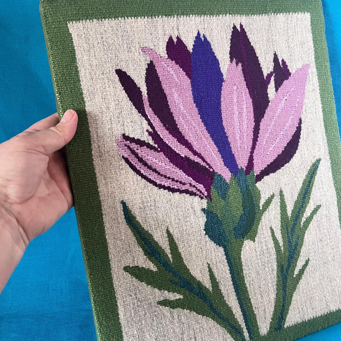Flemish Tapestry. Made in Sweden. Showing Flower. High Quality Work ...