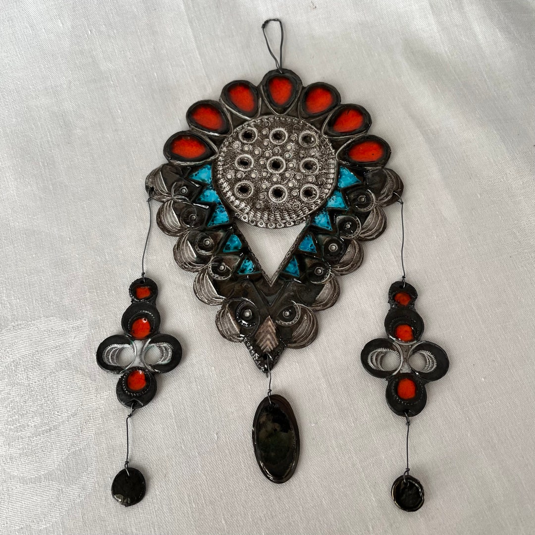 Vintage Ceramic Wall Hanging With Dangling Parts. Made in the - Etsy
