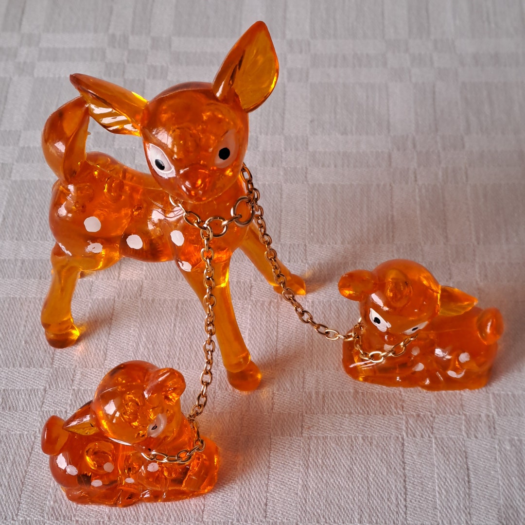 Alien Bambi Deer Family. Mama and 2 Babies. Anthropomorphic Bambi Set ...