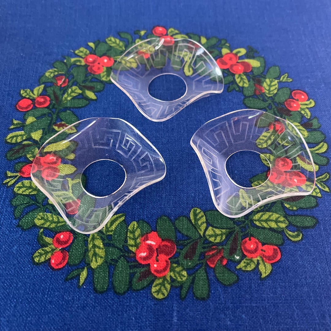 Mid-century Square-shaped Cut Glass Bobeche. Wonderful Thin Upraised ...