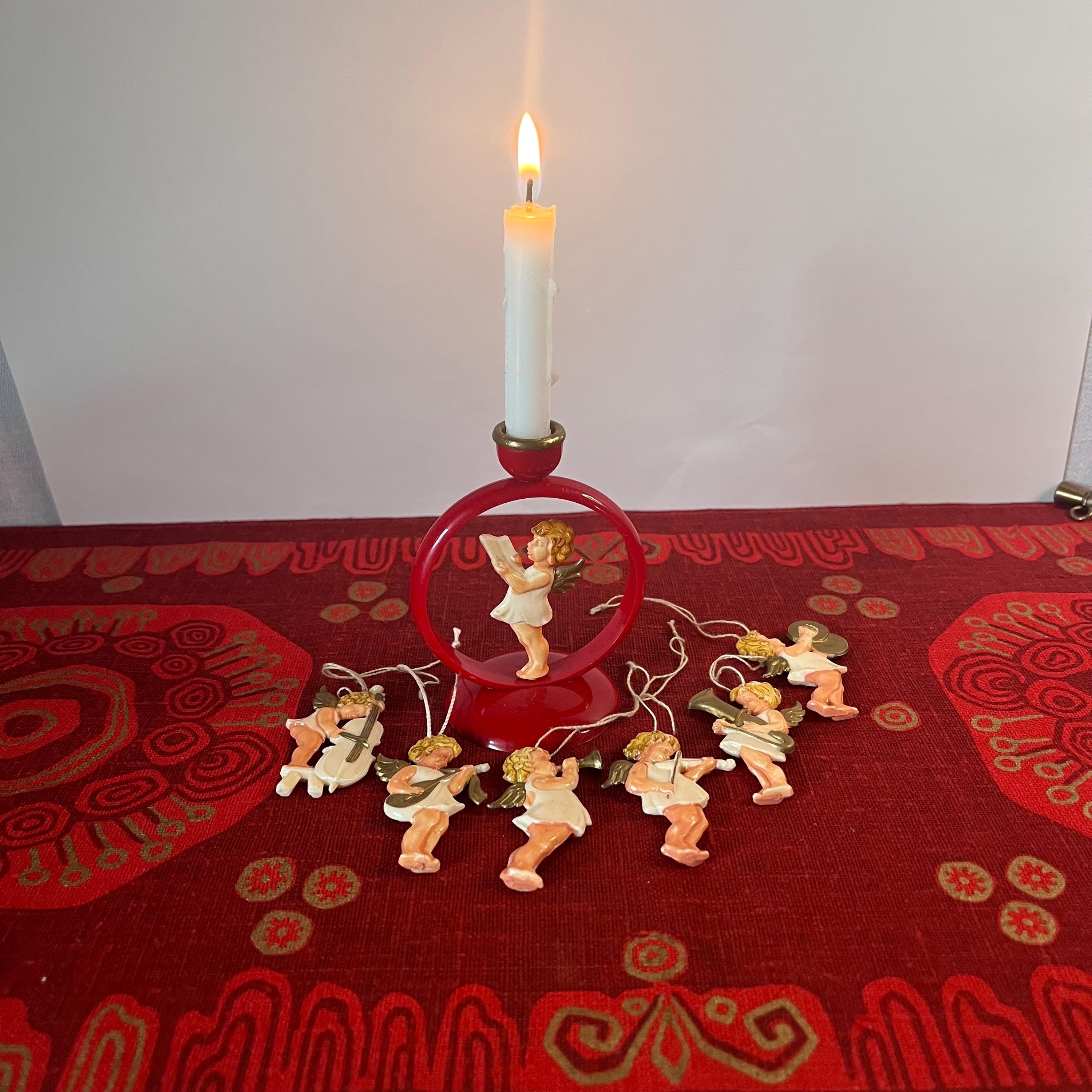 German Hanging Christmas Angels. Angel Candle Holder. Angel Orchestra ...