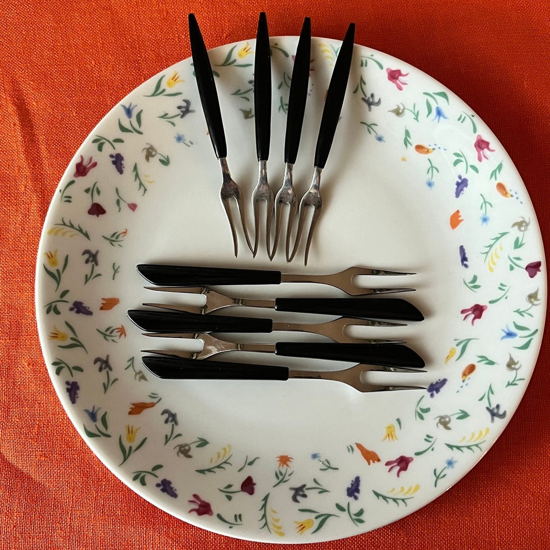 4+5 Vintage Pickles/cocktail Forks. 5 Made of Stainless Steel and 4 of ...
