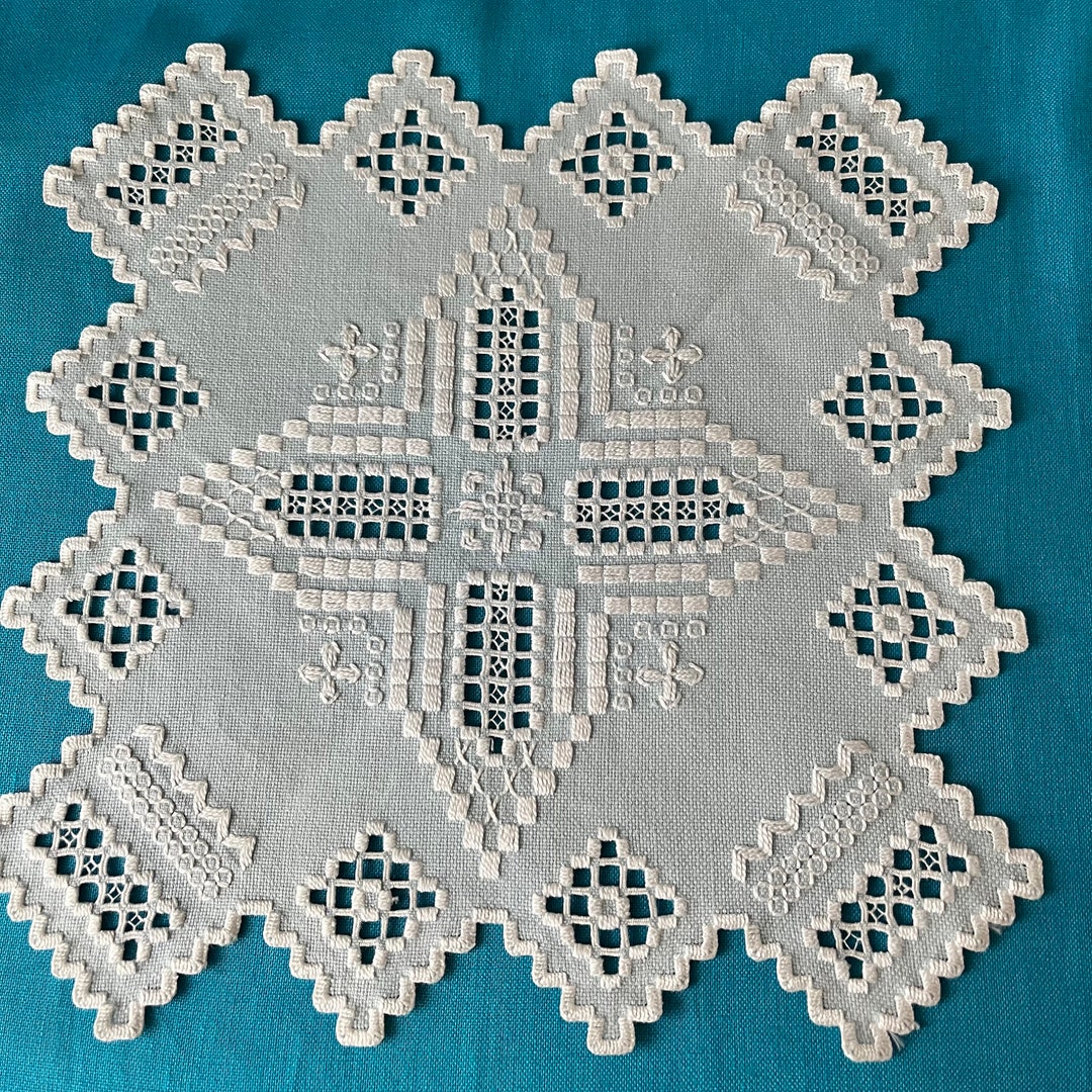 Hardanger Embroidered Vintage Tablecloth. Swedish Made. Intricate ...