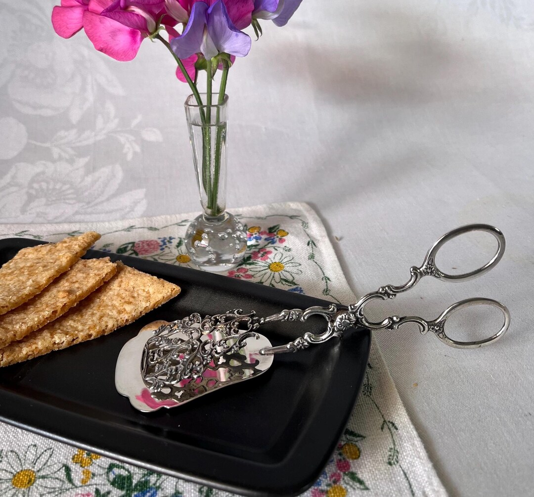 Solid Silver Serving Tong/scissors for Cakes and Pastries. Made by GEWE ...