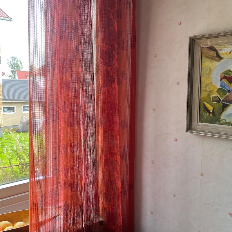 Swedish Red Curtains - Etsy UK