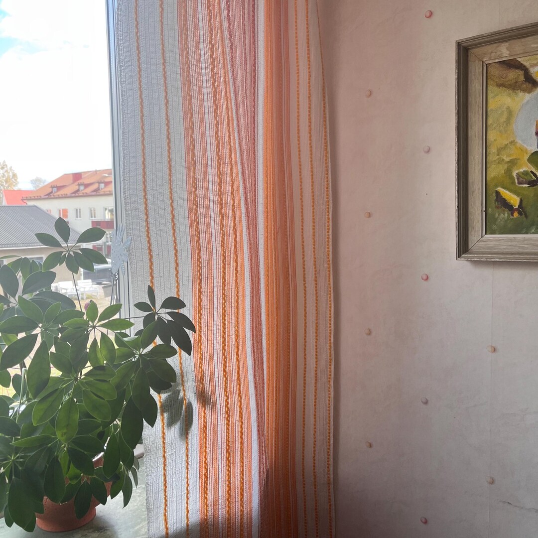 Swedish Net Curtains. 1970's. Pair of Sheer Curtains. Made of Polyester ...