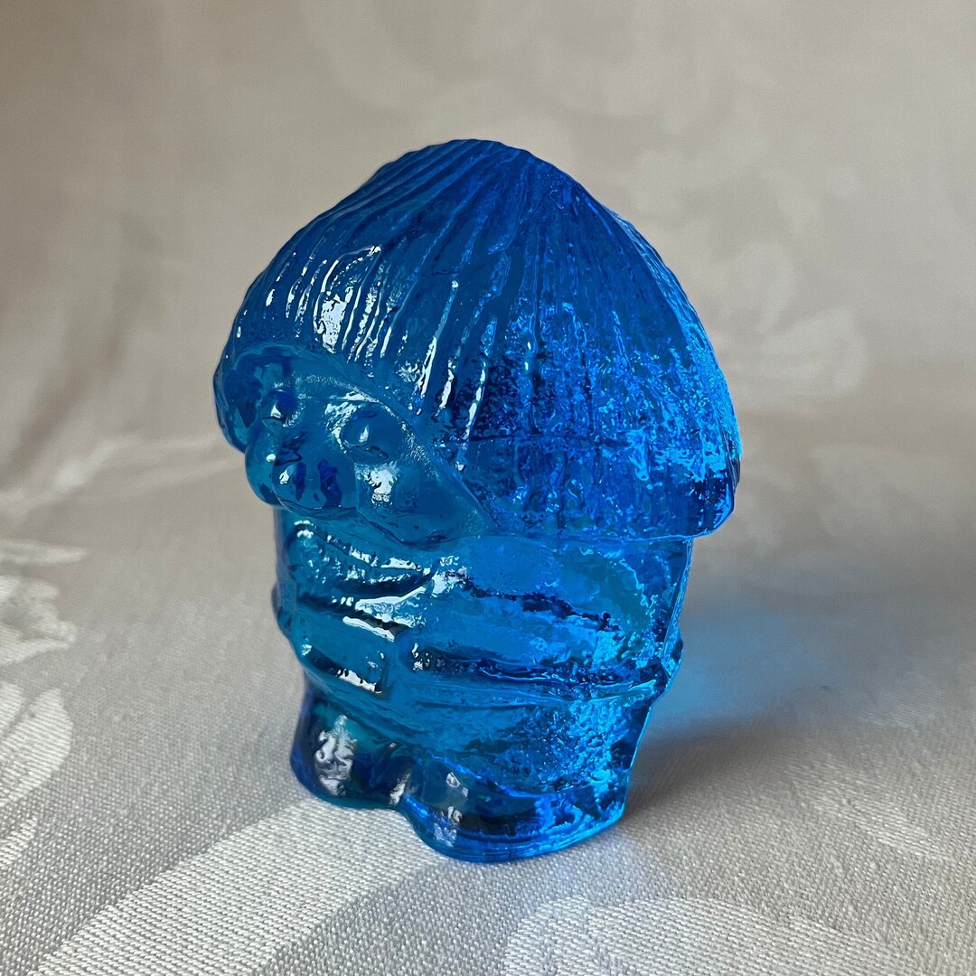 Vintage Glass Troll Figurine/sculpture. With Big Hair and Tail on the ...