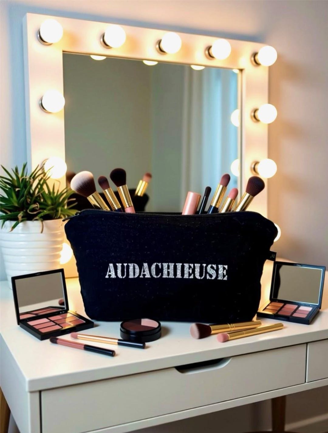 Small Pouch With the Slogan "audacious" or "aggressive" in Shimmering ...