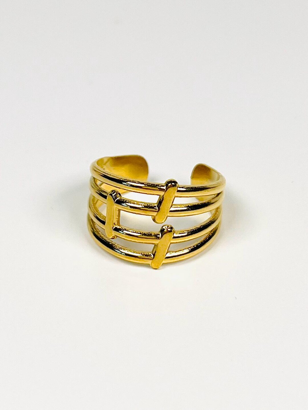Gold Multi-row Ring for Women/stainless Steel Ring/adjustable Ring ...