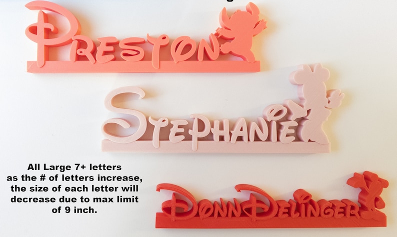 Customizable Disney Styled Name Plate Desk Name Plate Disney | Etsy