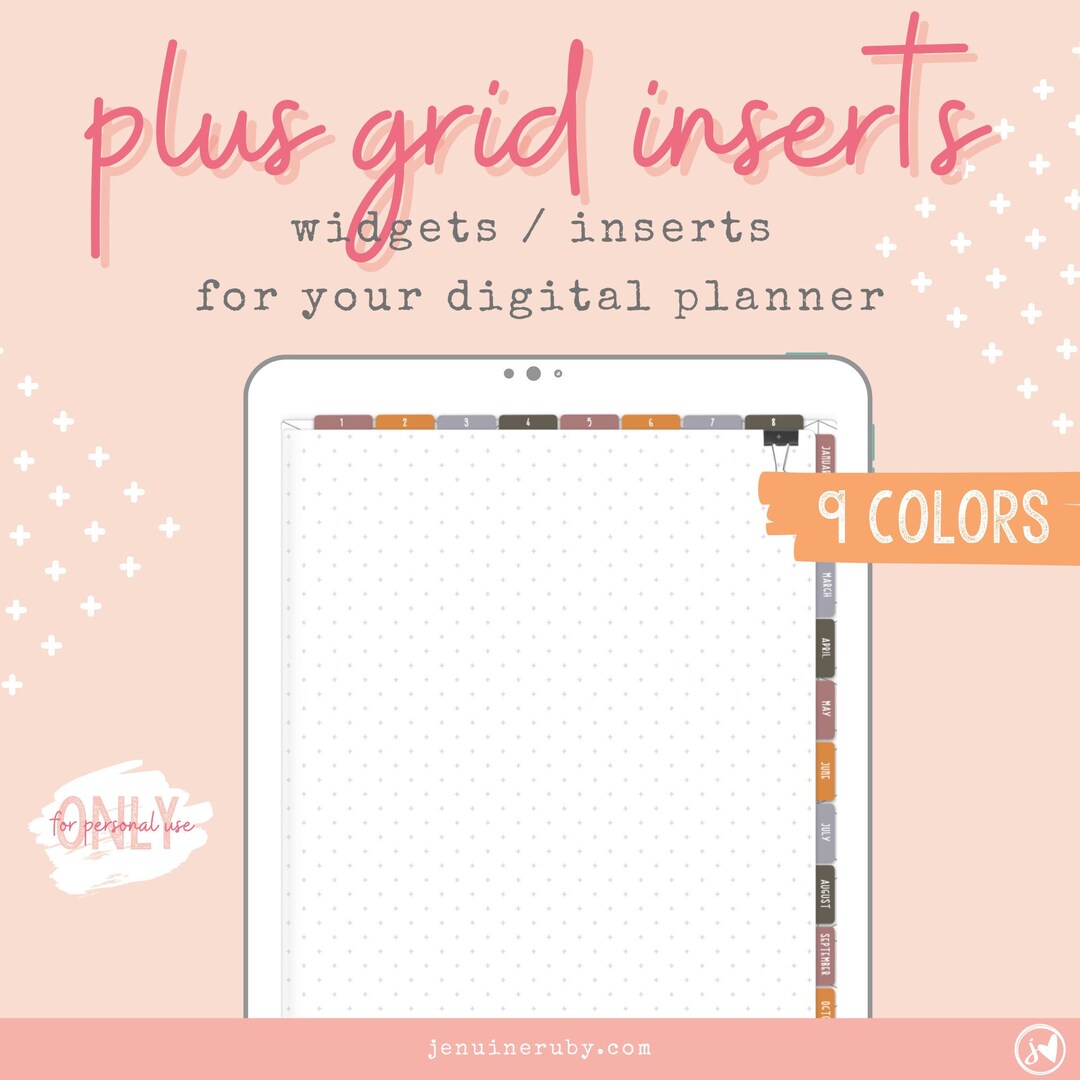 PLUS GRID Bundle Digital Planner Widget / Insert Pack - Etsy