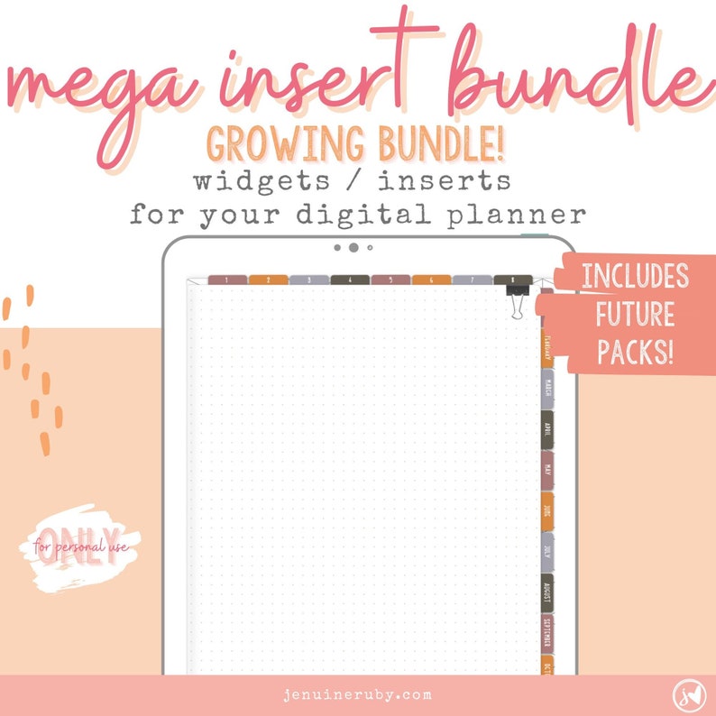 MEGA Bundle Digital Planner Widget / Insert Pack - Etsy