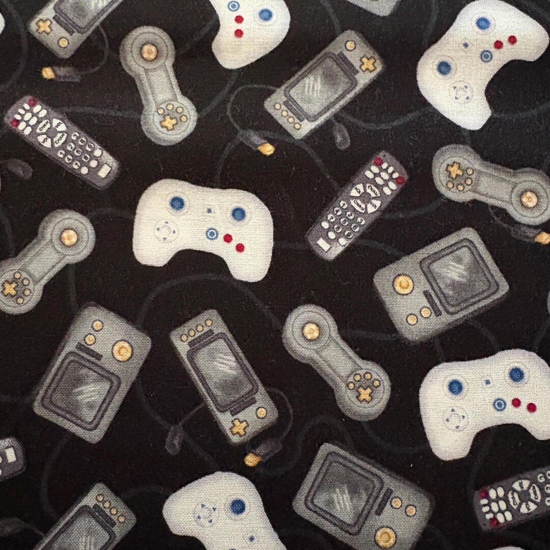 Video Game Controller Fabric by the Yard | Fabric for Kids | 100% ...