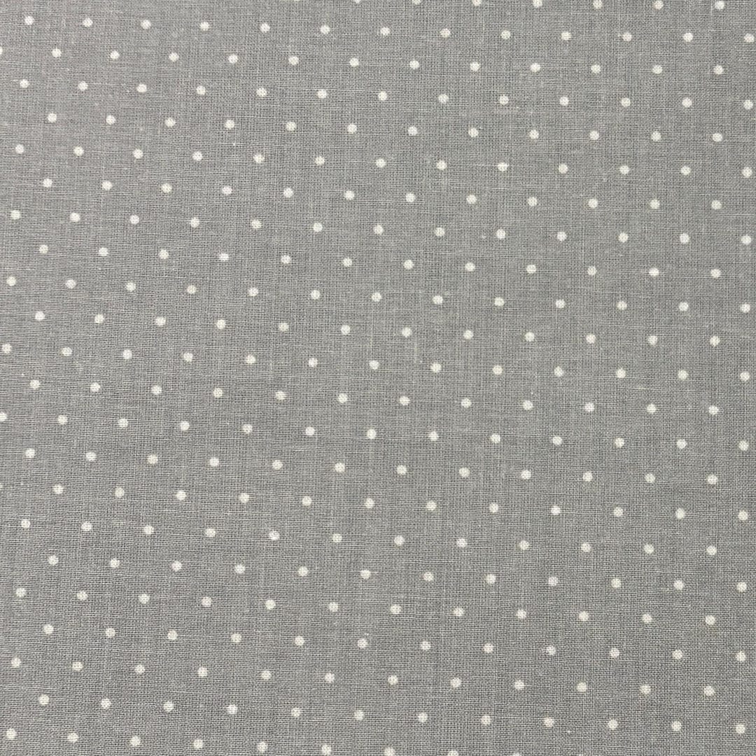 Light Grey Polka Dot Fabric by the Yard | Kids Grey Polka Dot Fabric ...