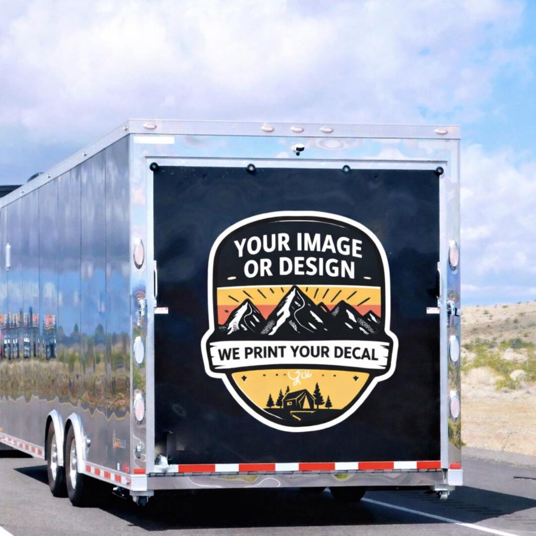 Camping Trailer Custom Logo or Text Vinyl Decal Trailer Sticker ...