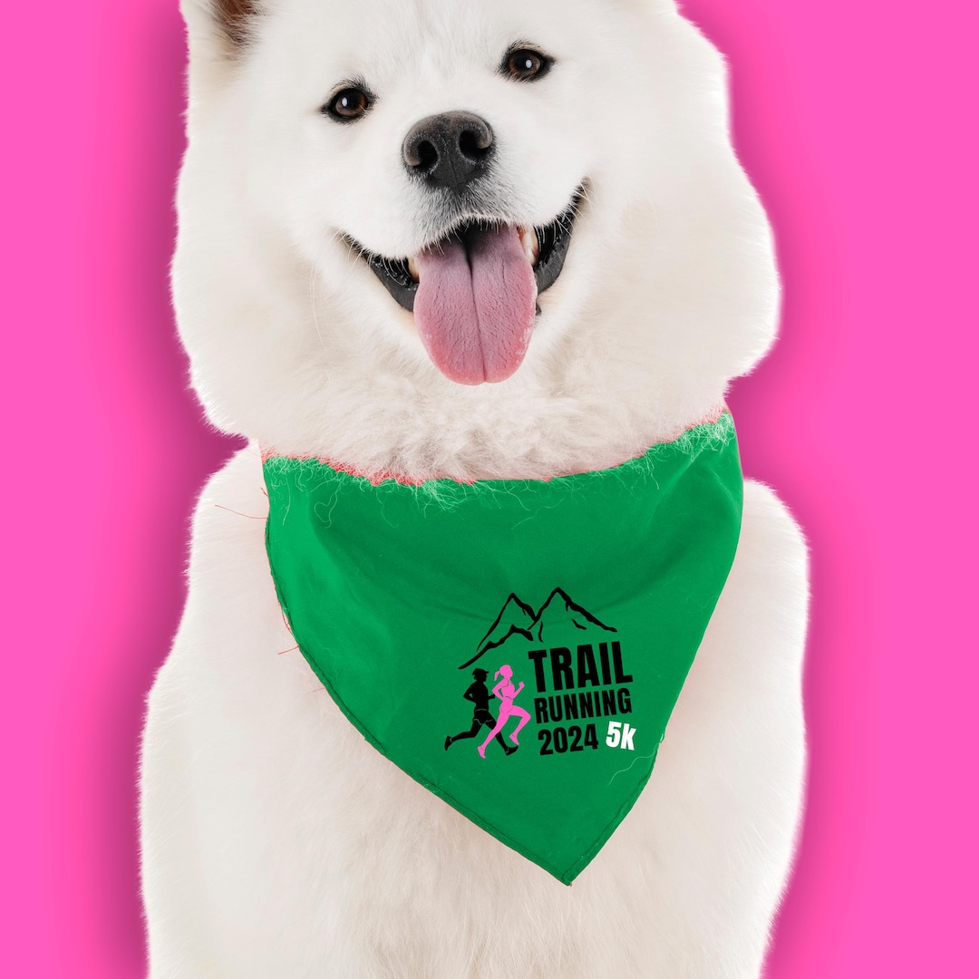 Marathon 5K Event Dog Bandanas Bulk | 25 Pack Dog Bandanas Logo Printed ...