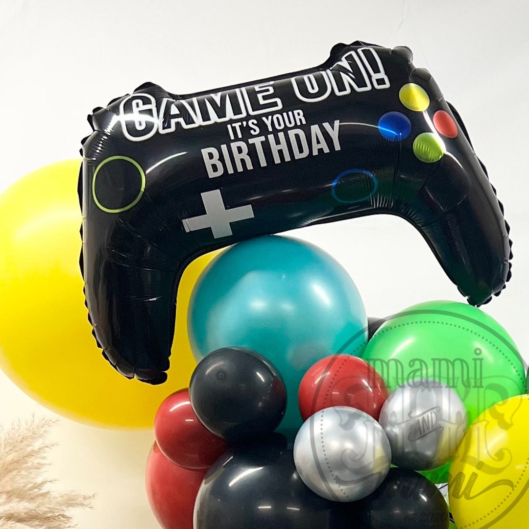 Giant Controller Video Gamer Birthday Mylar Foil Balloon, Controller ...