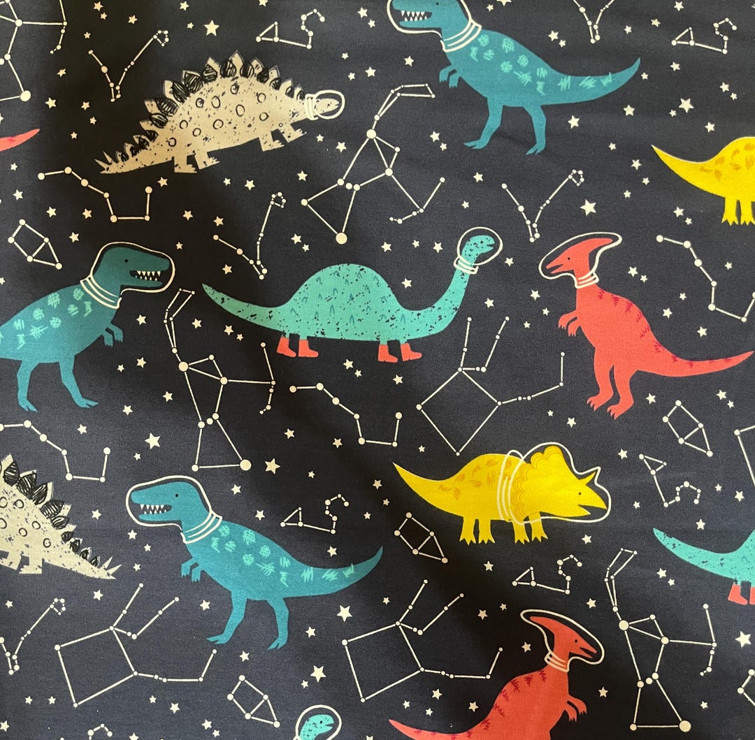 Dinosaur Stretch Fabric by the Yard | Dino Print Fabric for Kids | 98% ...