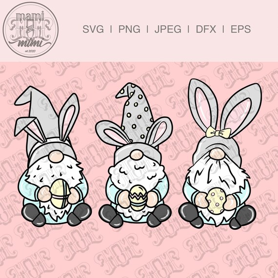 Easter Bunny Gnomes SVG Digital File Download Happy Easter | Etsy