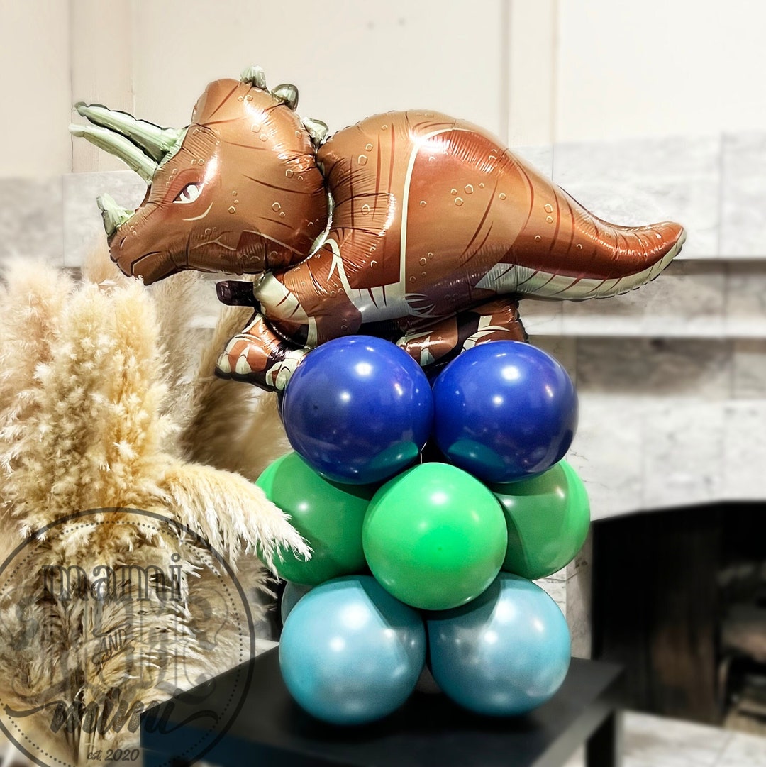 Triceratops Dinosaur Balloon Sculpture DIY Kit, Boys Birthday Dinosaur ...