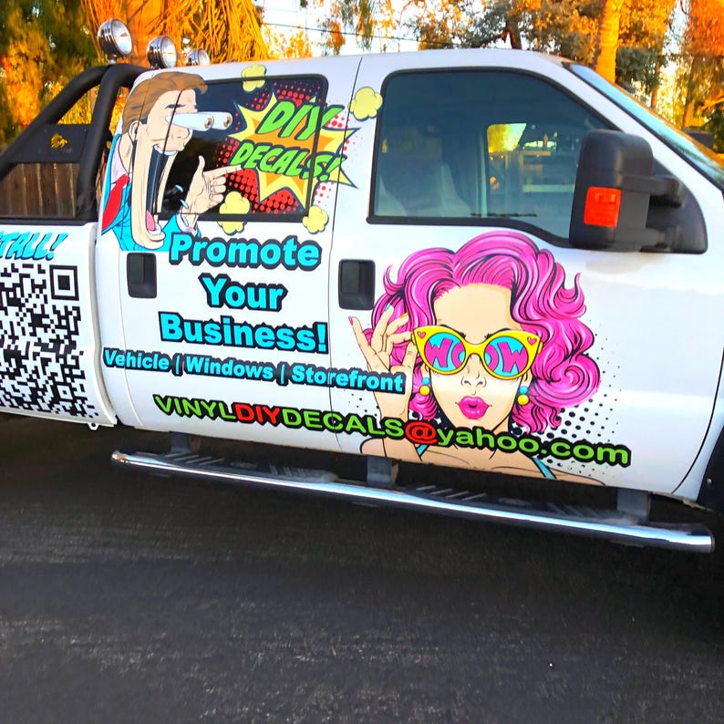 Your Custom Logo or QR Code or Text Vinyl Decal Sticker | Custom Text ...