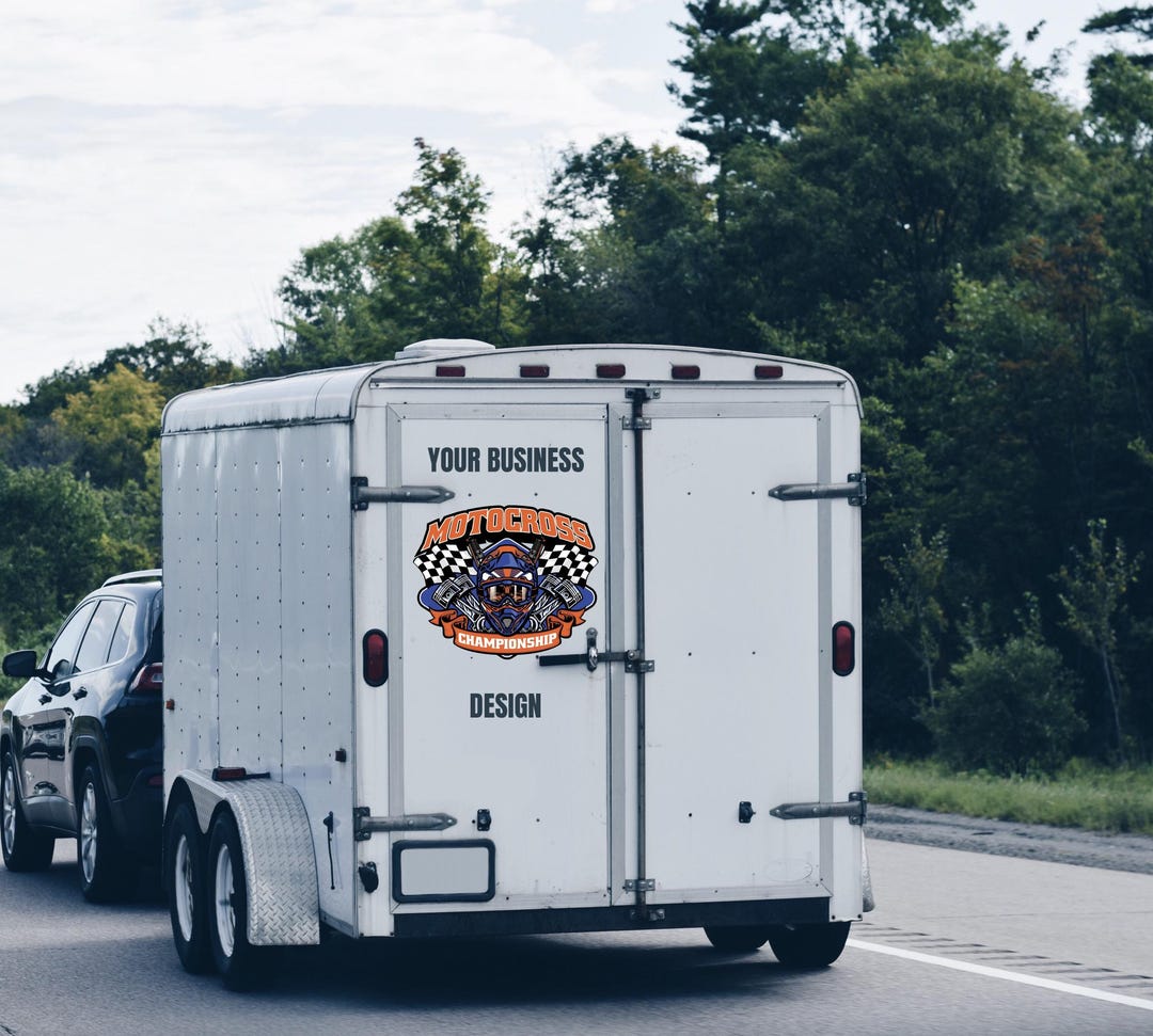 Your Custom Logo or Text Vinyl Decal Trailer Sticker | Custom Text ...
