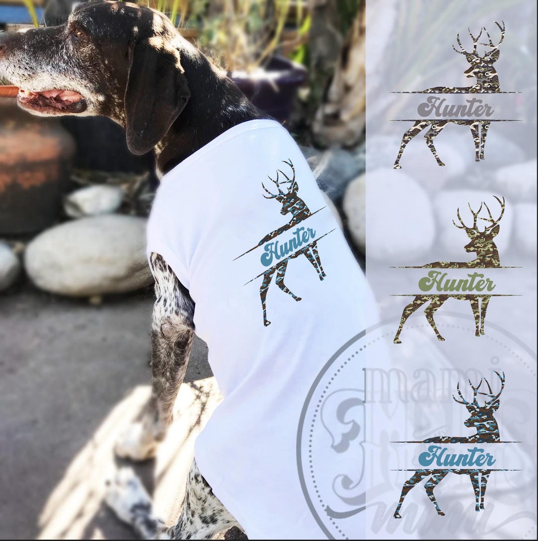 Personalized Deer Hunting Dog Name T Shirt | Personalized Camouflage ...