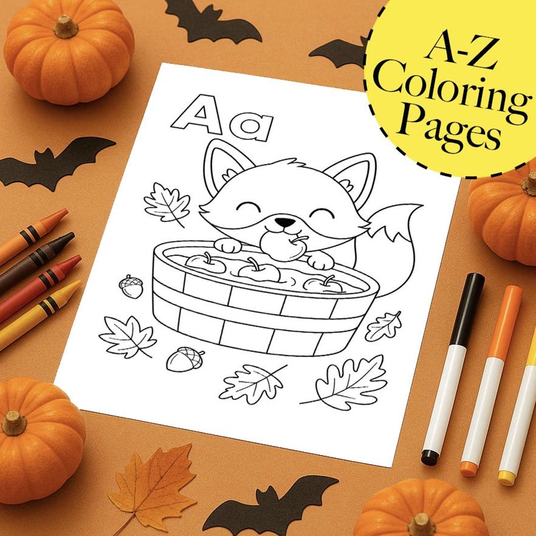 Halloween Alphabet Coloring Pages | Halloween Coloring Book A-Z ...