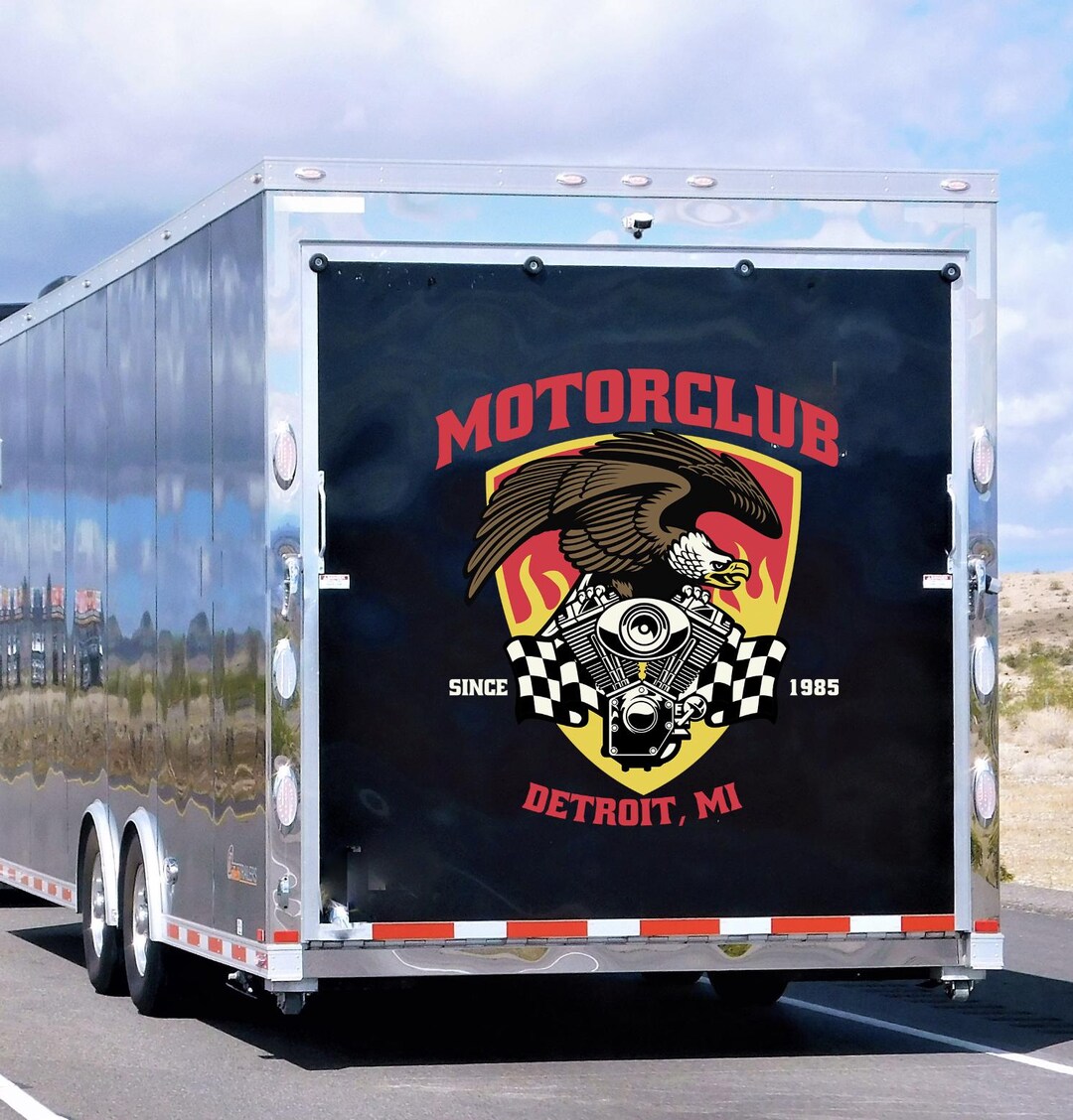 Your Custom Logo or Text Vinyl Decal Trailer Sticker | Custom Text ...